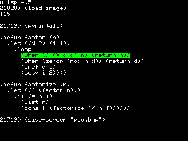 uLisp - T-Deck screen capture